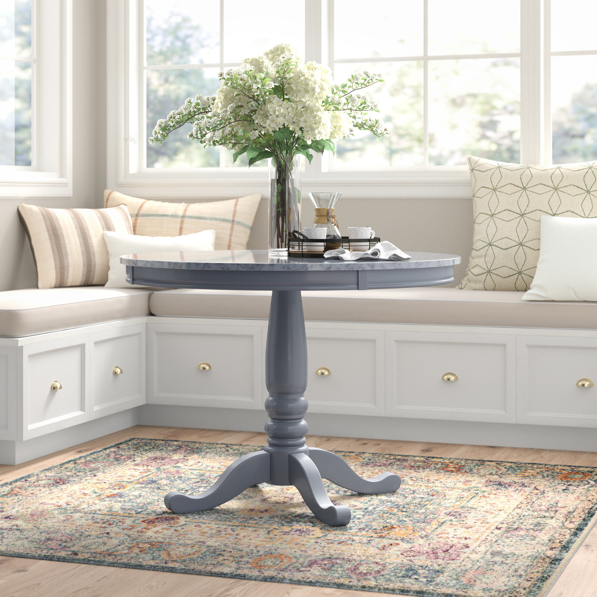 Three Posts™ Aliceville 42" Pedestal Dining Table & Reviews | Wayfair