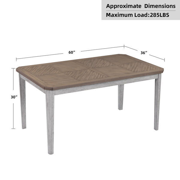 Laurel Foundry Modern Farmhouse Berger 6-Piece Rustic Solid Wood Dining ...