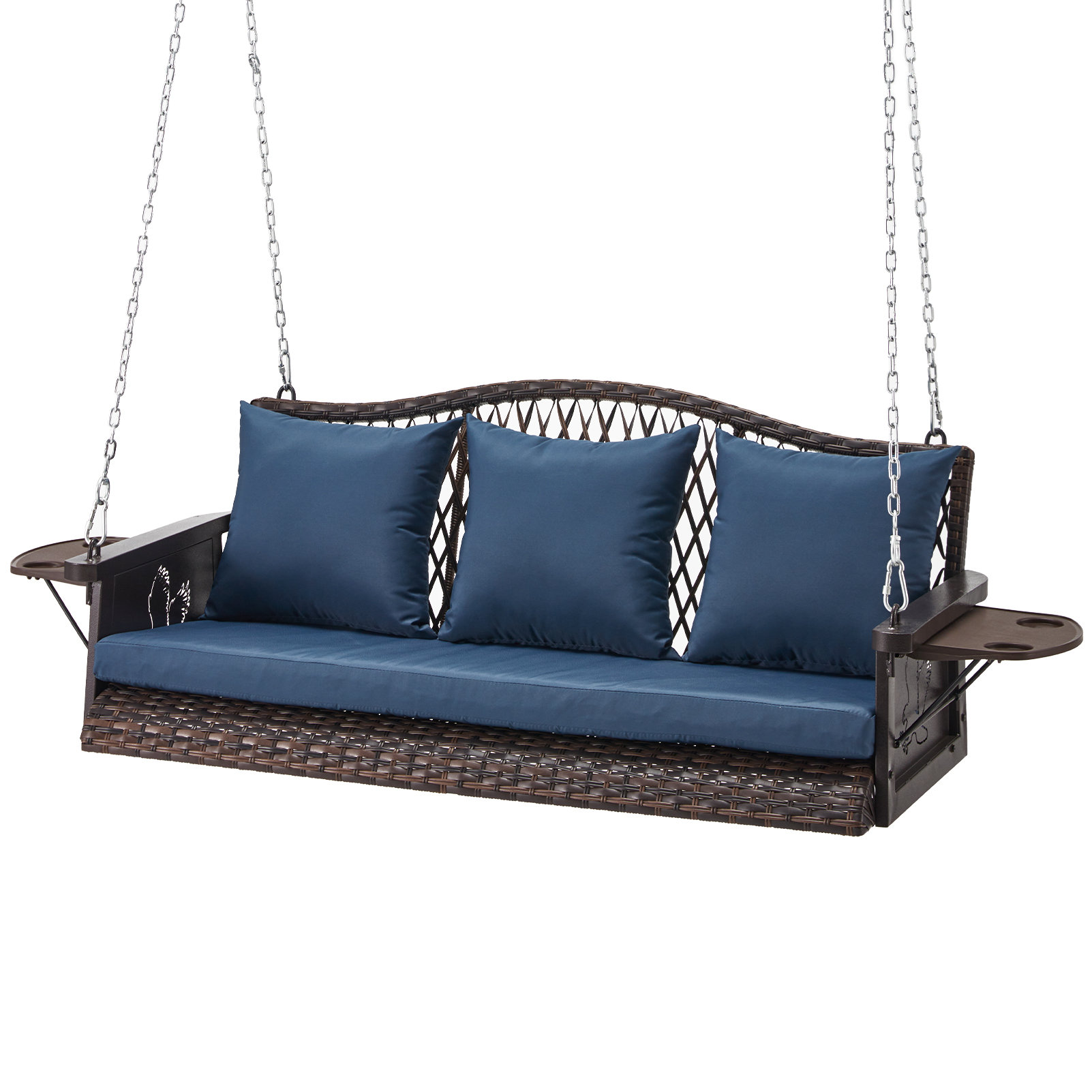Winston Porter Jolliff Porch Swing, 900lbs High Load, Comfy Unique ...