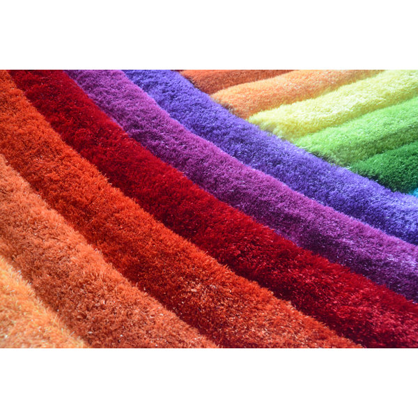 Orren Ellis Tufted Red/Yellow Area Rug "& Reviews" | Wayfair