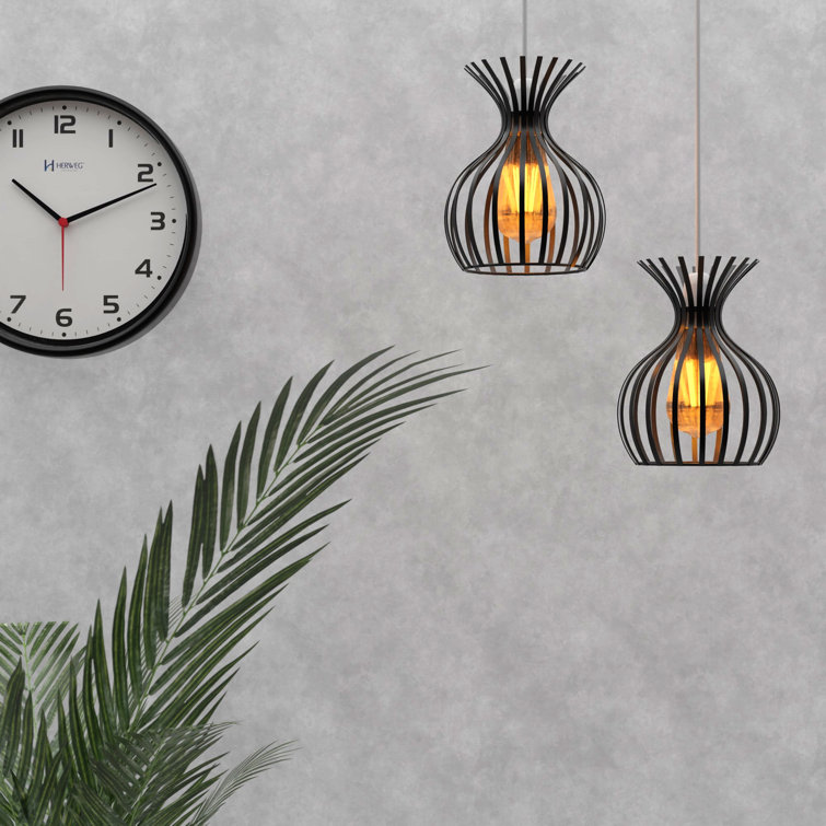 Metro Lane Averyana 25cm H Metal Oval Lamp Shade ( Uno ) in Black ...