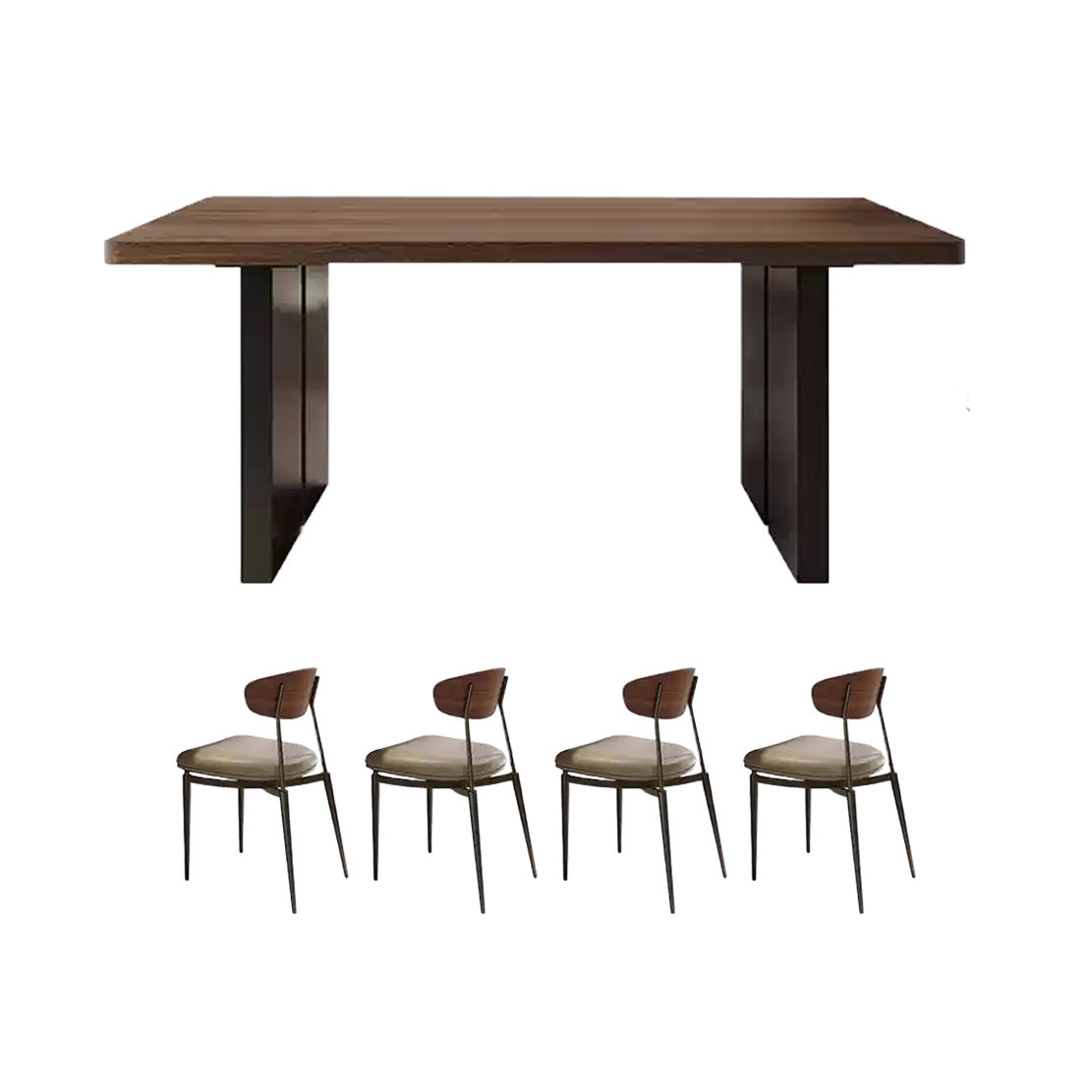 Sleek Surface Designs Vintage Style Rock Slab Dining Table | Wayfair