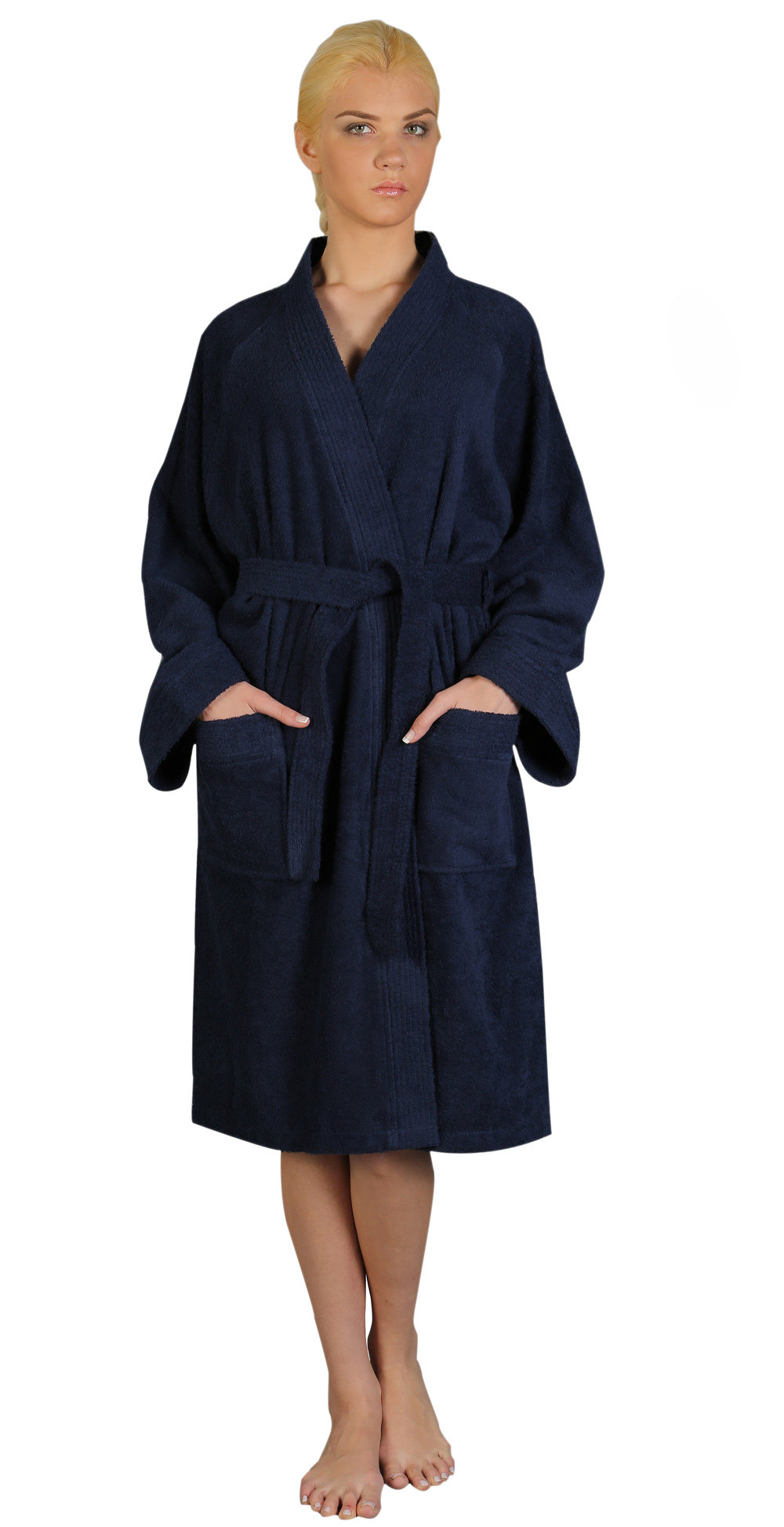 Winston Porter Rabun 100% Cotton Terry Cloth Female Above Knee Bathrobe ...