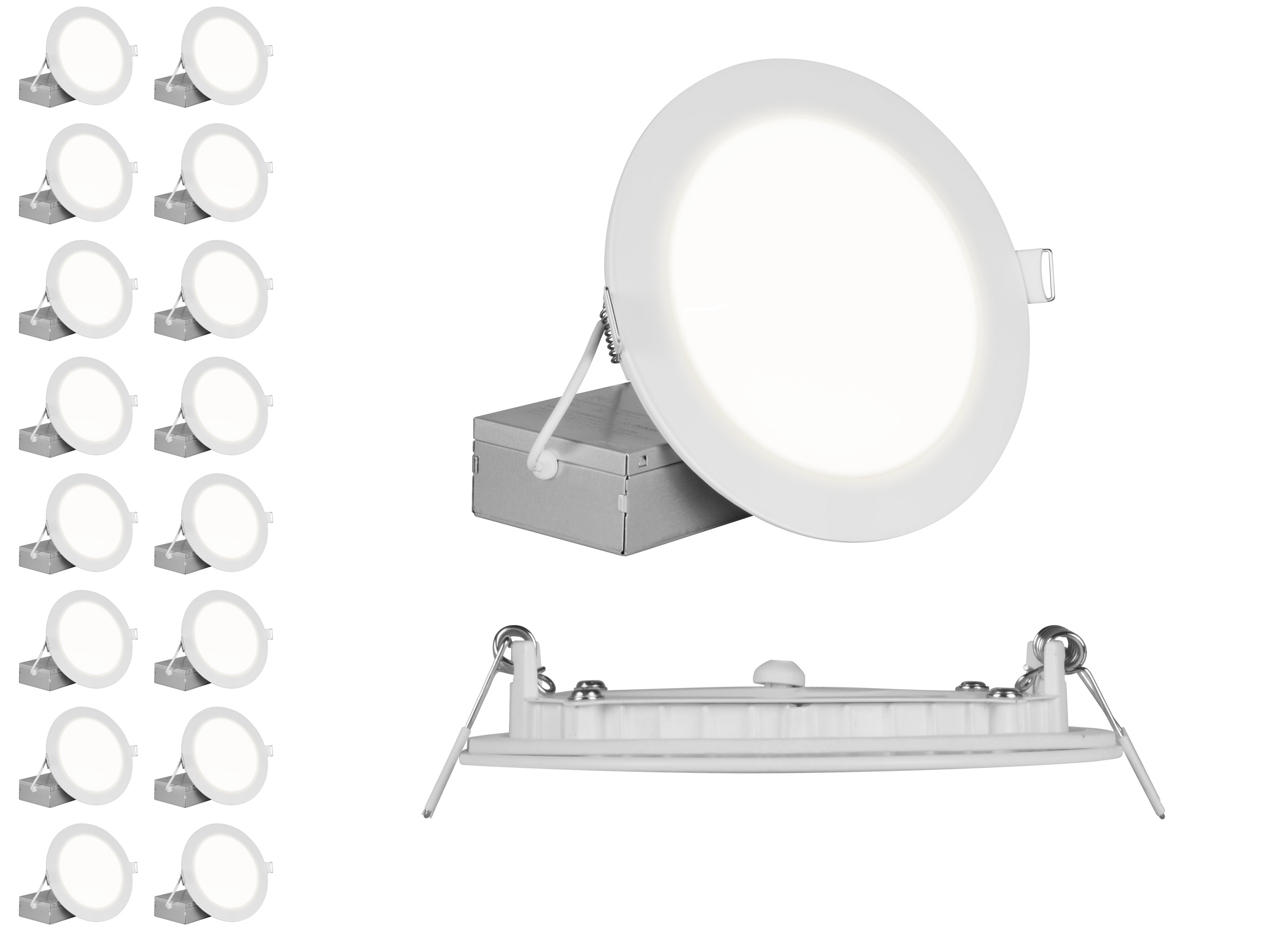 NICOR Lighting REL 6'' Dimmable Air-Tight IC Rated LED Canless Recessed ...