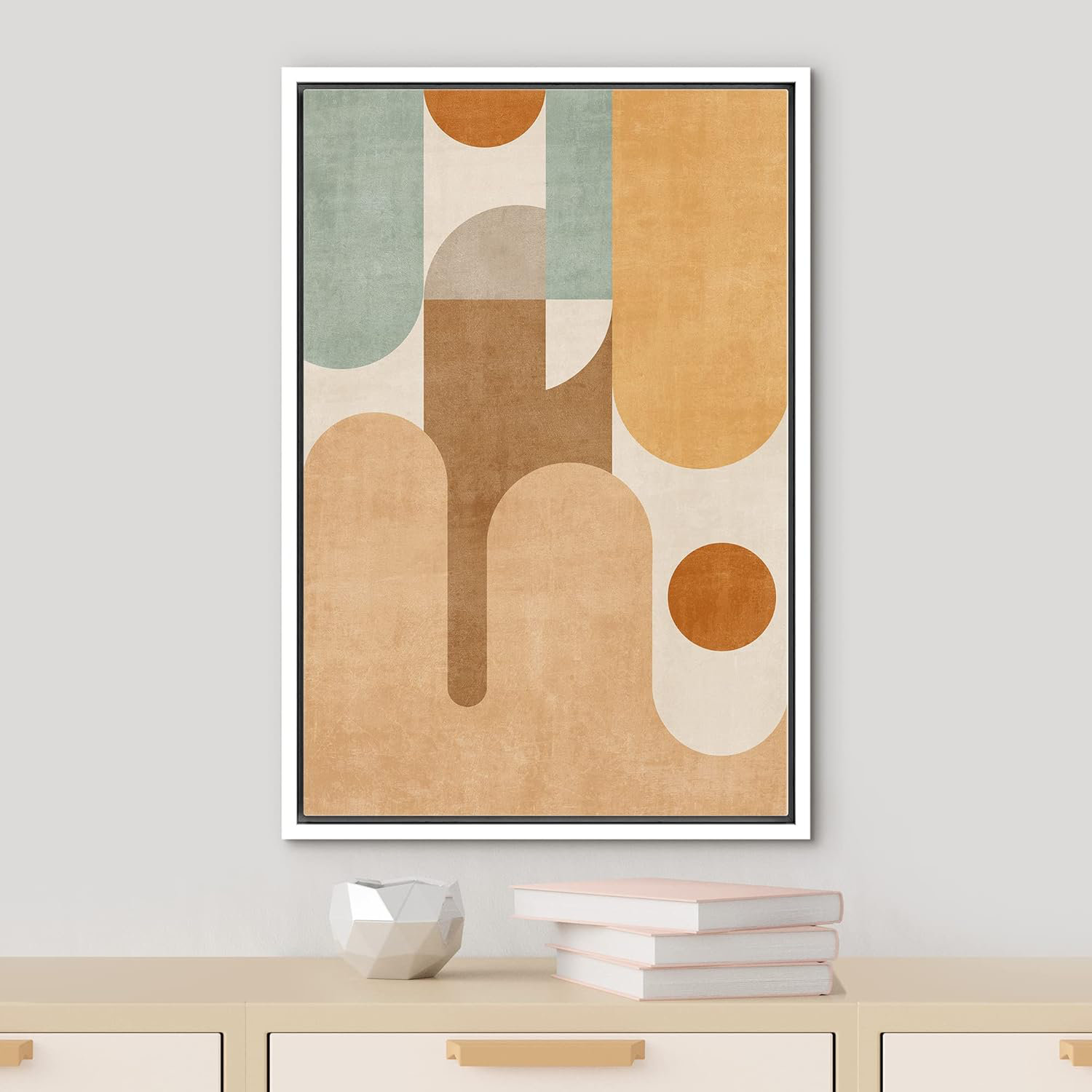 IDEA4WALL Mid Century Shape Retro Mid-Century Polygons Abstract ...