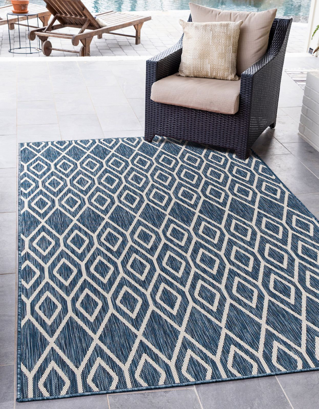 George Oliver Outdoor Destiny Area Rug Bold Color | Wayfair