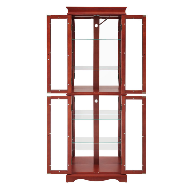 Winston Porter Exquisite Lighted Glass Display Cabinet For Various ...