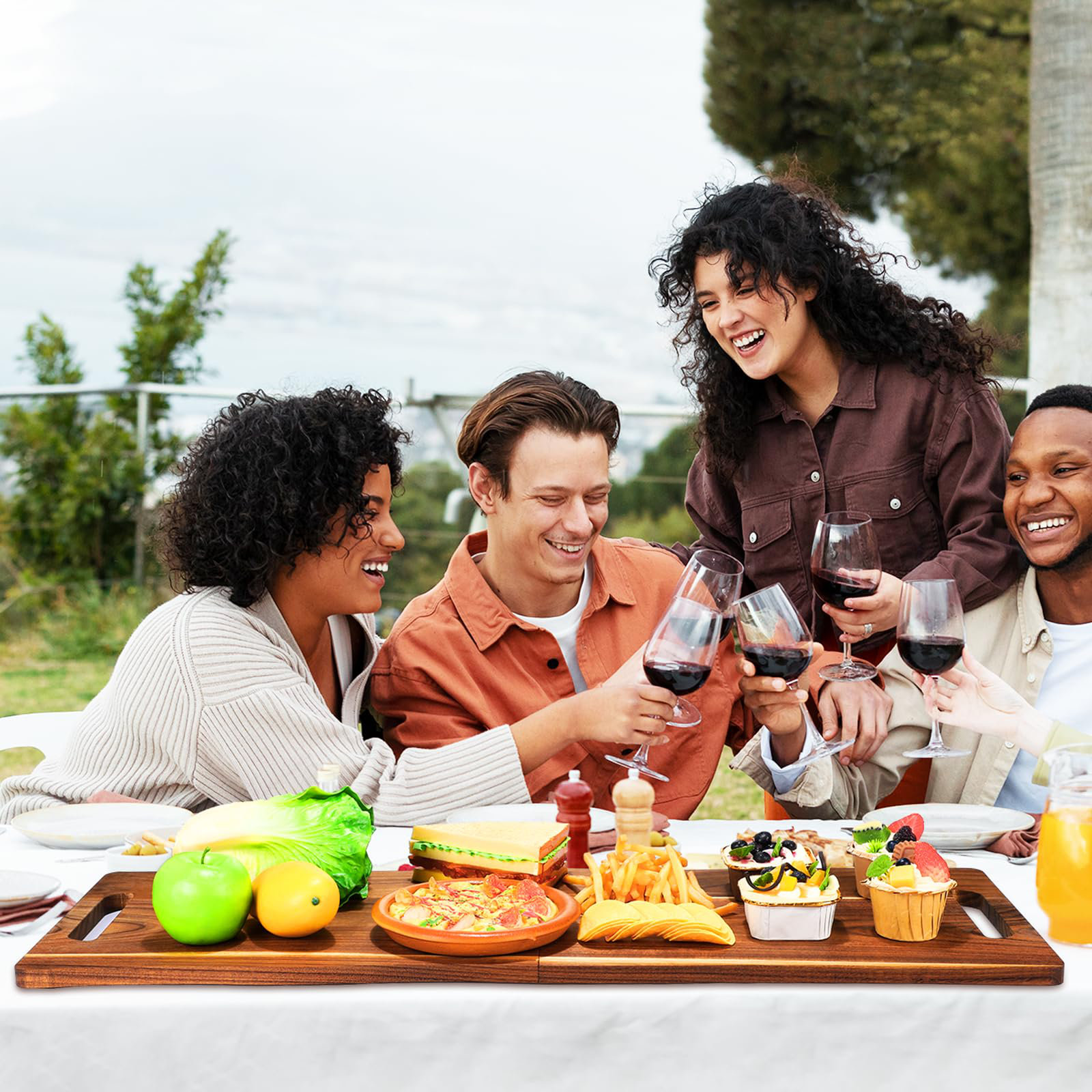 Loon Peak® Acacia Large Charcuterie Board, Wood Charcuterie Boards With ...