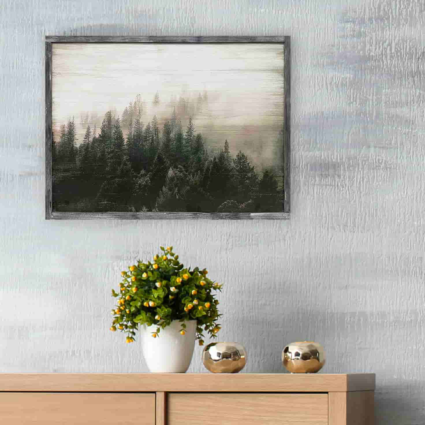 Millwood Pines Distant View Of Pine Forest On Canvas Print | Wayfair