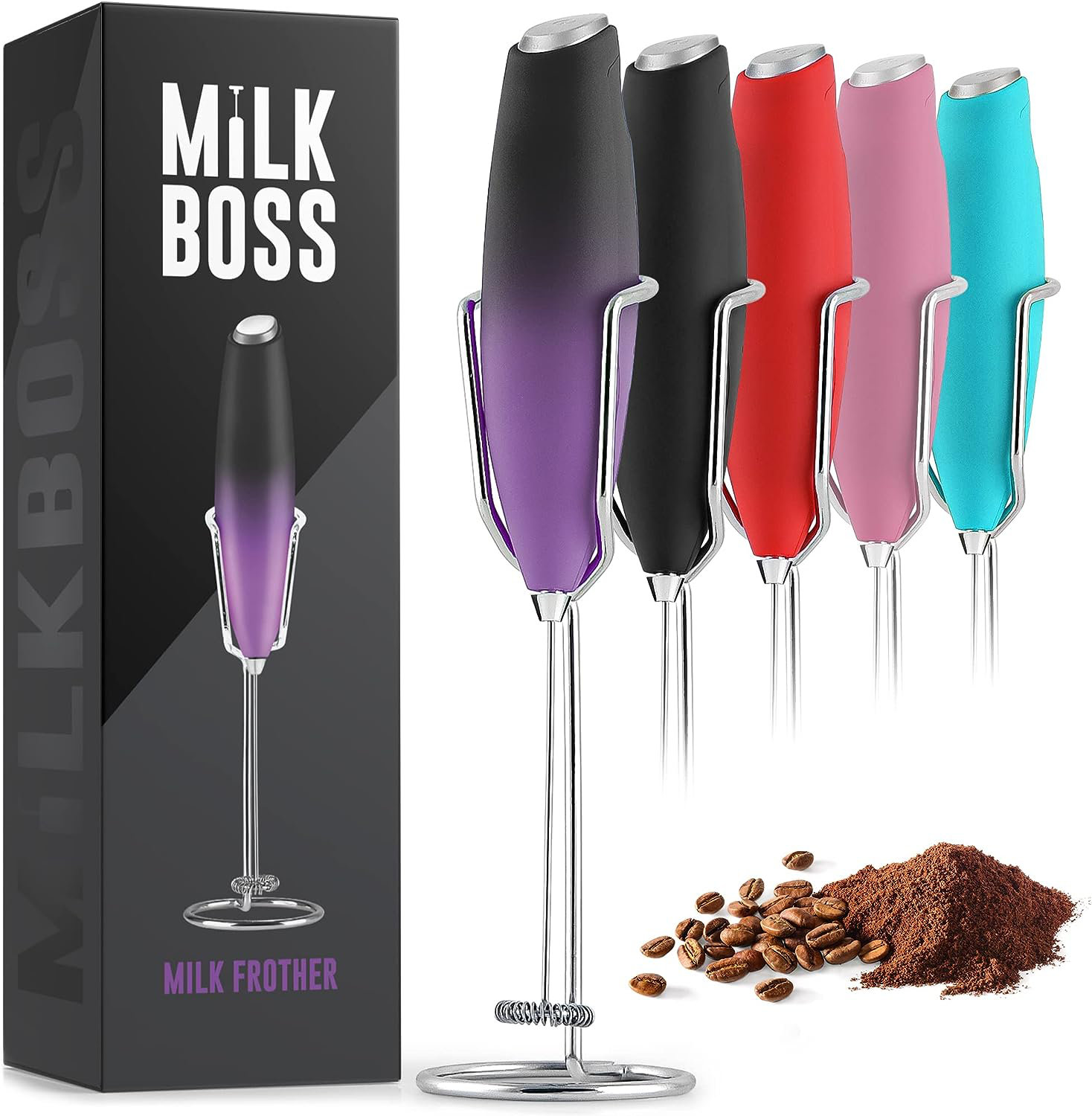Zulay Kitchen Milk Boss Milk Frother with Holster Stand | Wayfair