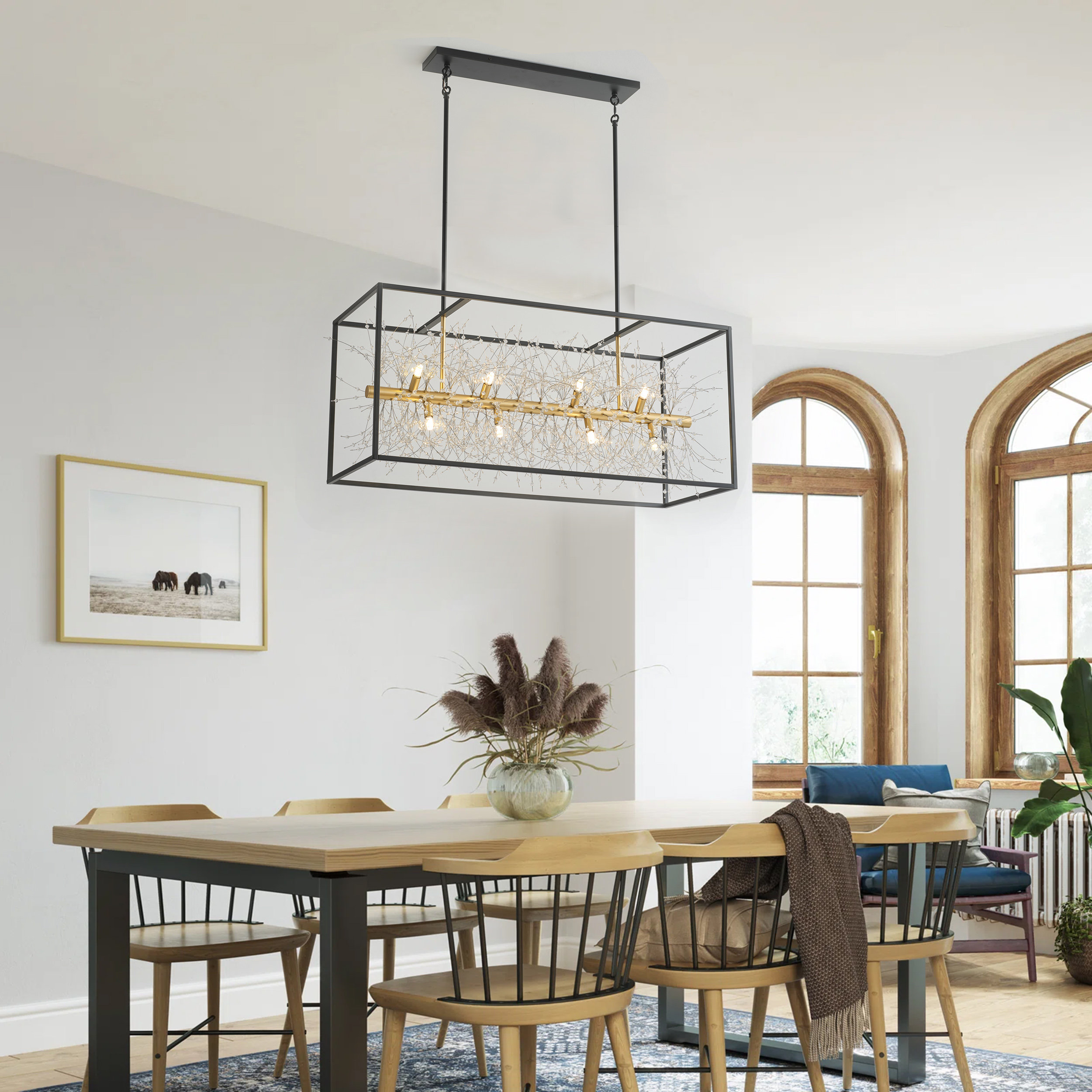 Willa Arlo™ Interiors Howa 12-G9 Bulbs Light Rectangle Contemporary ...