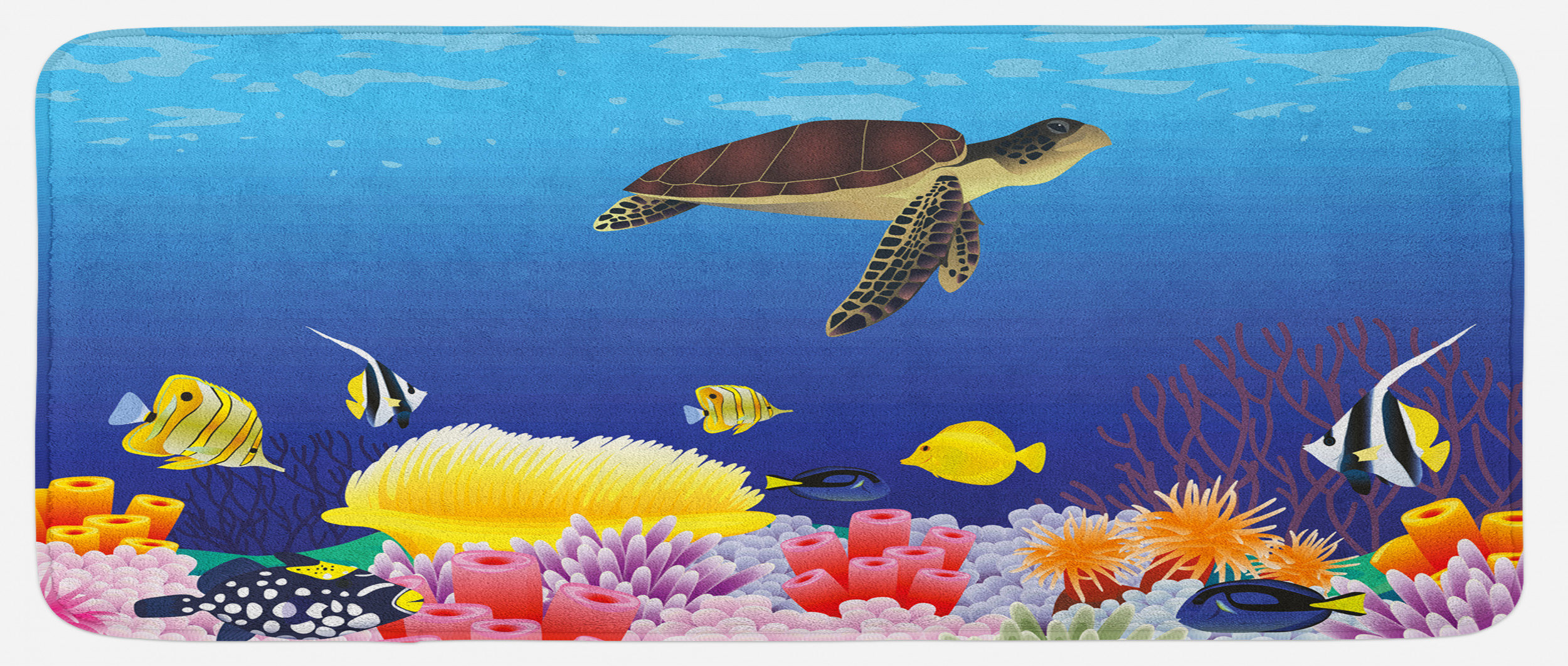 East Urban Home Modern Cartoon Deep Sea Nautical Navy Aquarium Fish ...