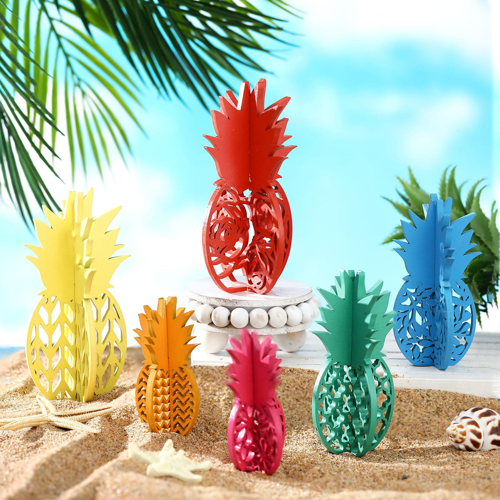 Bay Isle Home™ 6 Pcs Summer Pineapple Table Decorations | Wayfair