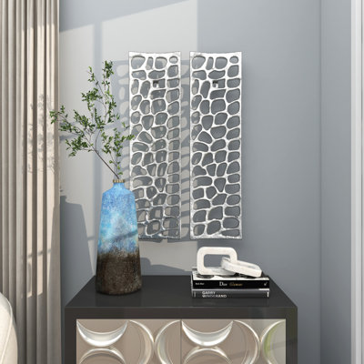 silver metal wall frames