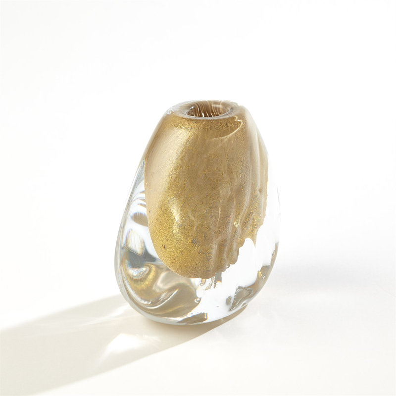 Global Views Conical Vase-Gold | Perigold