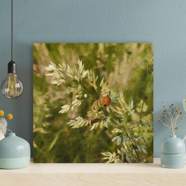 Latitude Run® " Red Ladybug On White Flower During Daytime " Painting ...