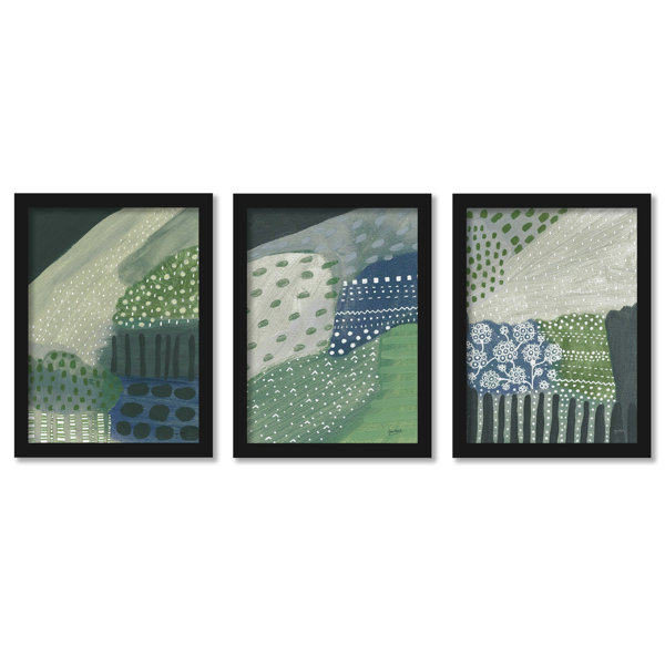 Orren Ellis " Cool Color Patterns " 3 - Pieces | Wayfair