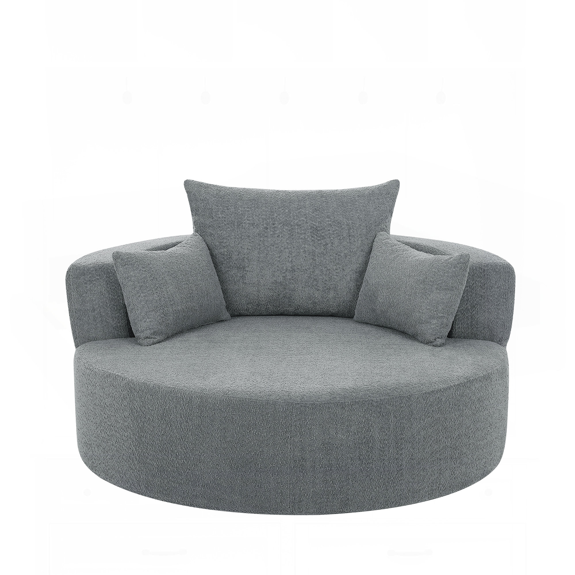 Latitude Run® 360° Swivel Chair Accent Barrel Chair Swivel Round Sofa ...