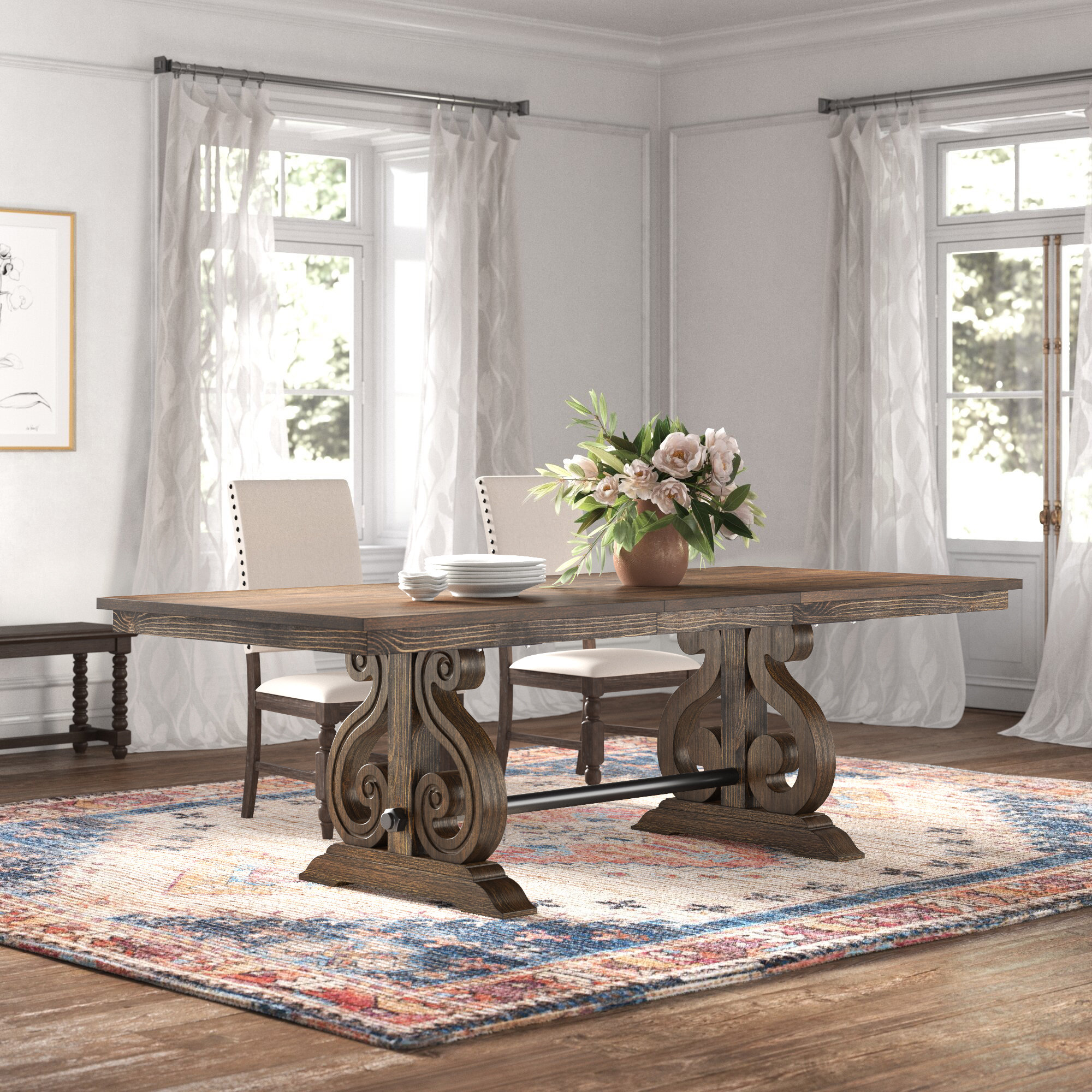 Kelly Clarkson Home Alannah Extendable Dining Table & Reviews | Wayfair