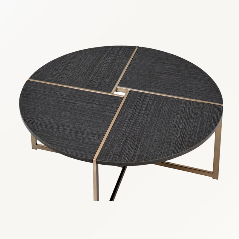 Mercer41 Samara Black & Champagne Coffee Table | Wayfair