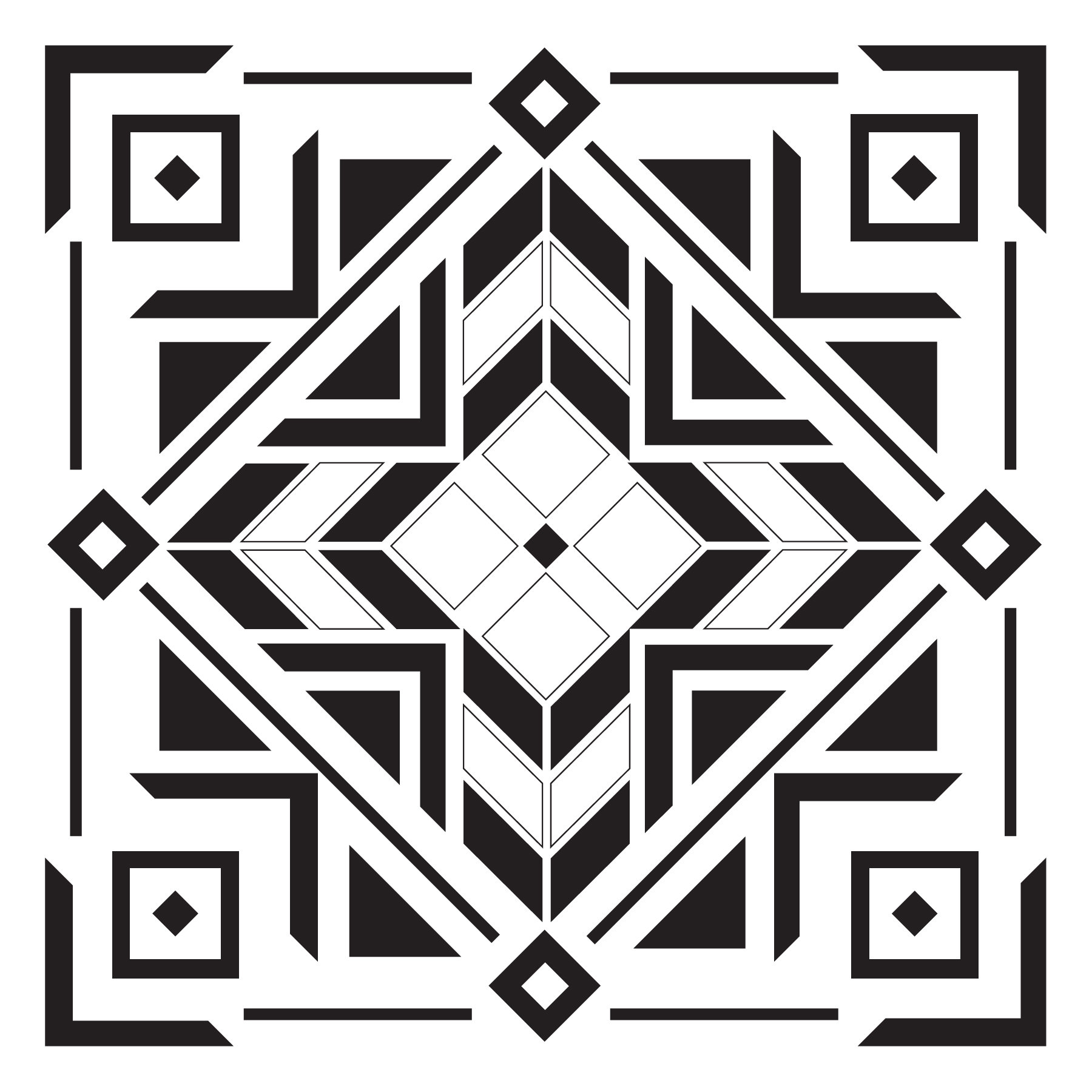 Union Rustic Native American inspired Boho Pattern - Wrapped Canvas ...