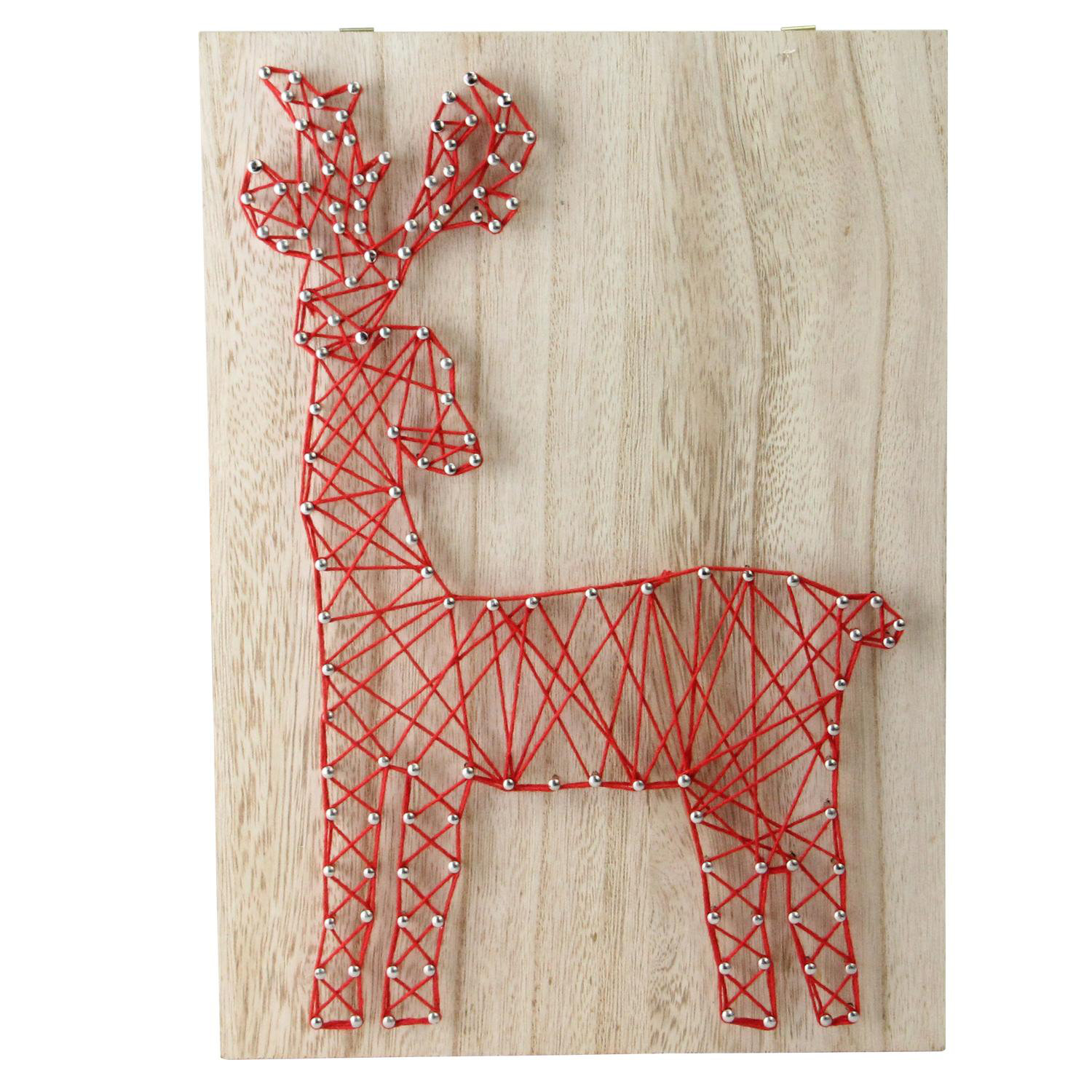 Northlight 11" Ruby Red "Crazy String" Reindeer Wall Decoration | Wayfair