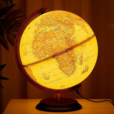 world globe table lamp