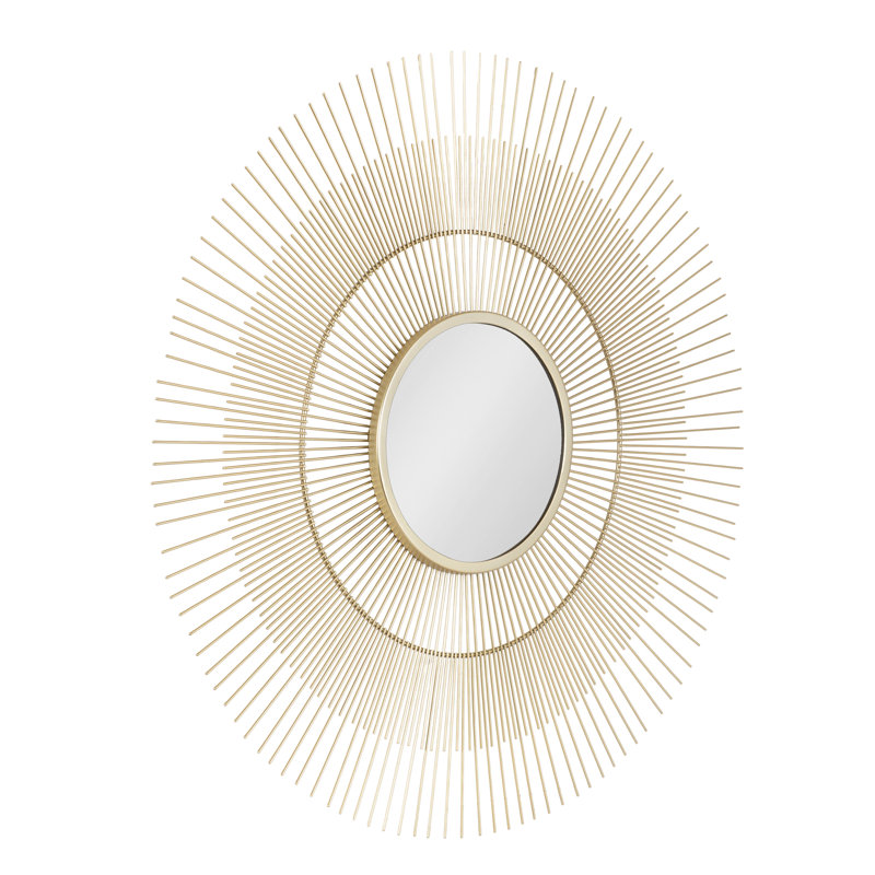 Mercer41 Round Decorative Sunburst Wall Mirror | Wayfair