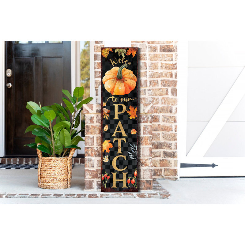 The Holiday Aisle® Welcome to Our Patch Door Mural | Wayfair