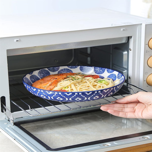 Bungalow Rose Porcelain 26 Ounce Pasta Bowls Set Of 6, 8 Inch Wide And ...