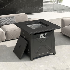 Arlmont & Co. 28 Inch Propane Gas Fire Pit Table, CSA Certified 50000 ...