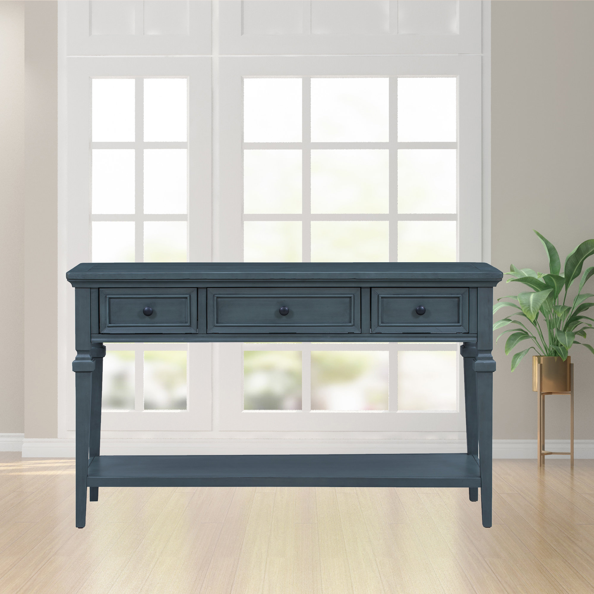 Canora Grey TREXM Classic Retro Console Table – Elegant Design with 3 ...