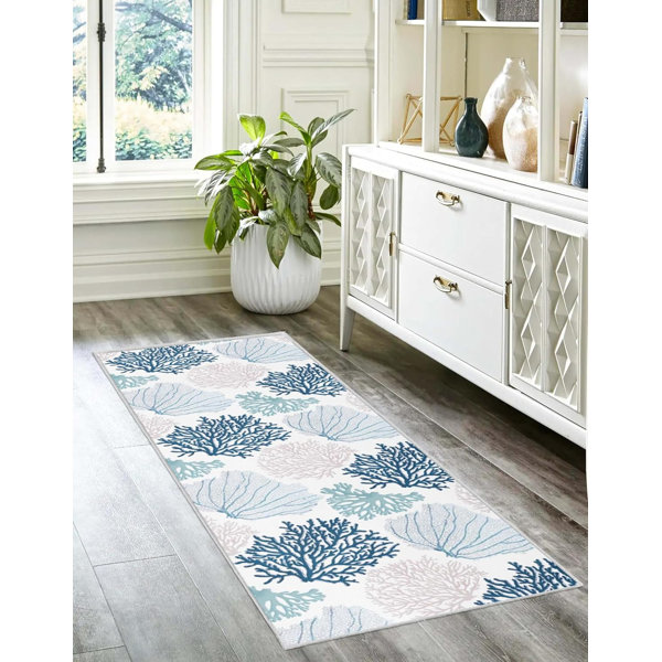Rosecliff Heights Coastal Runner Rug Beach Hallway Rugs Non-Slip ...