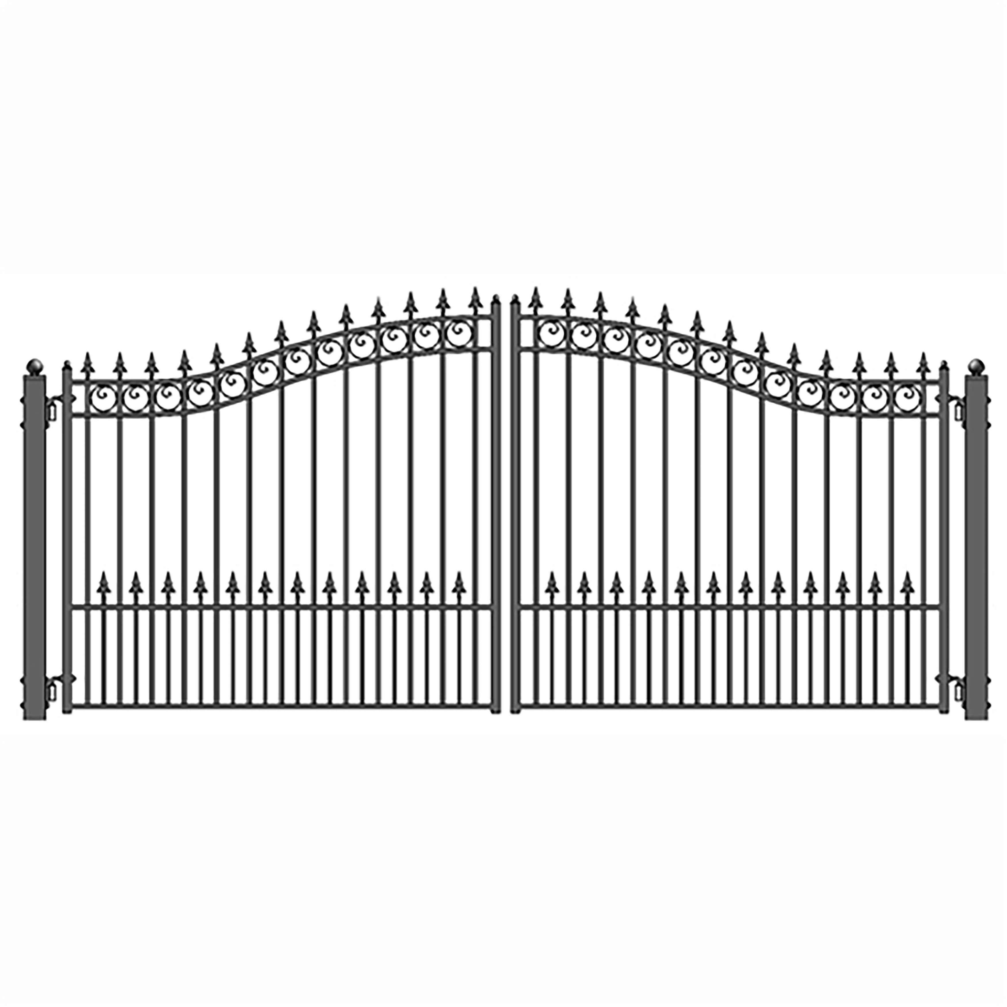 ALEKO Steel Dual Swing Driveway Gate - PRAGUE Style & Reviews | Wayfair