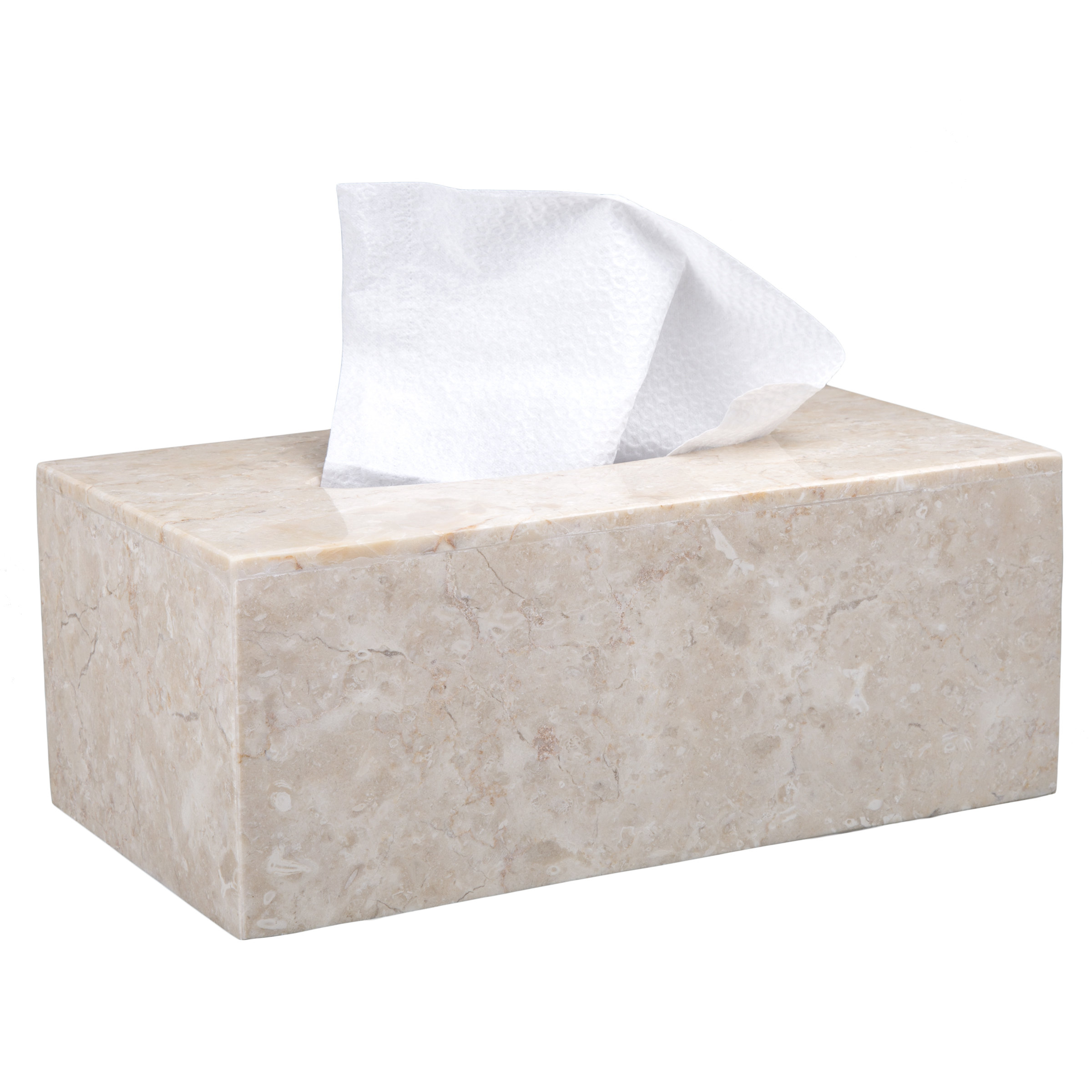 Canora Grey Rainsville Natural Marble Stone Rectangular Tissue Box ...