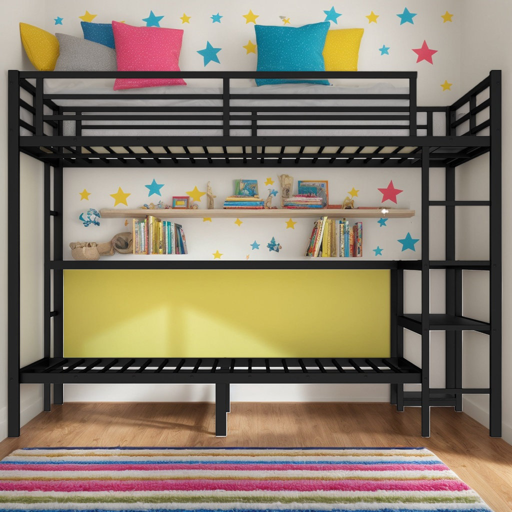 Latitude Run® Twin Over Full XL Bunk Bed, Bunk Bed With Desk, Loft Bed ...
