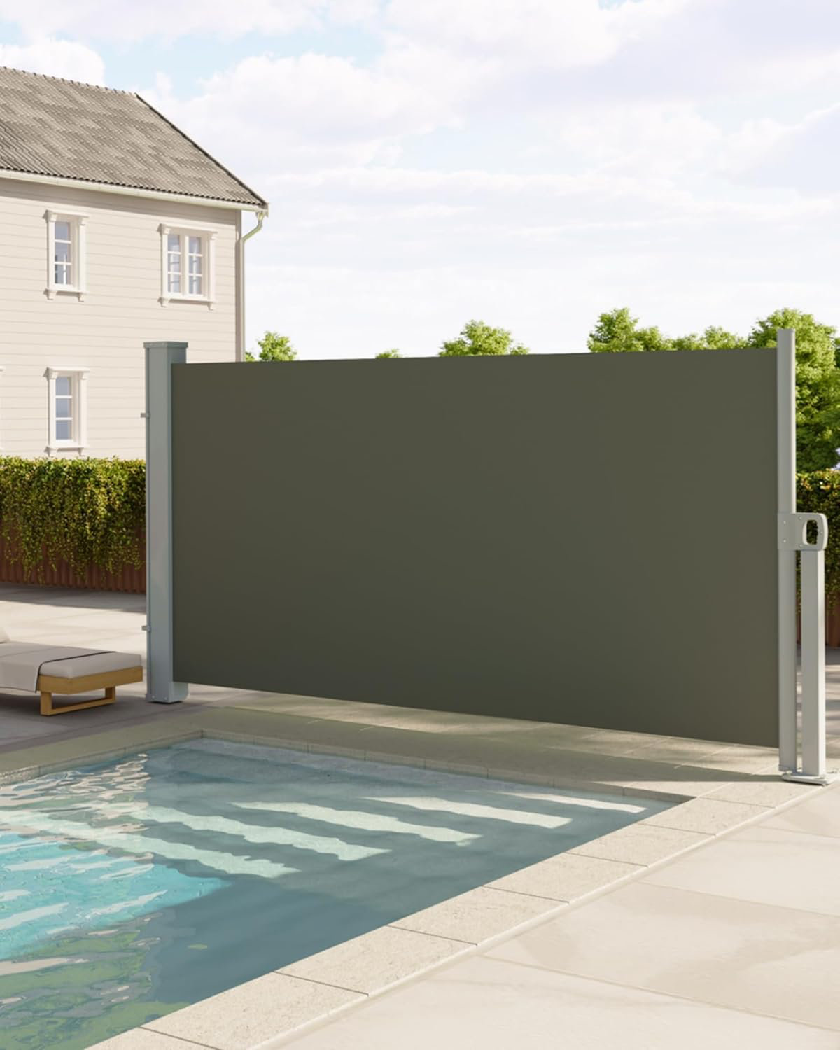 gaomon 71"x236" Retractable Double Side Awning for Patio, Water & UV ...