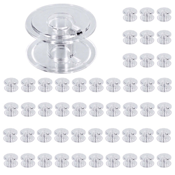 Singer Class 15 Bobbins for Sewing Machines, Pre-wound Transparent ...