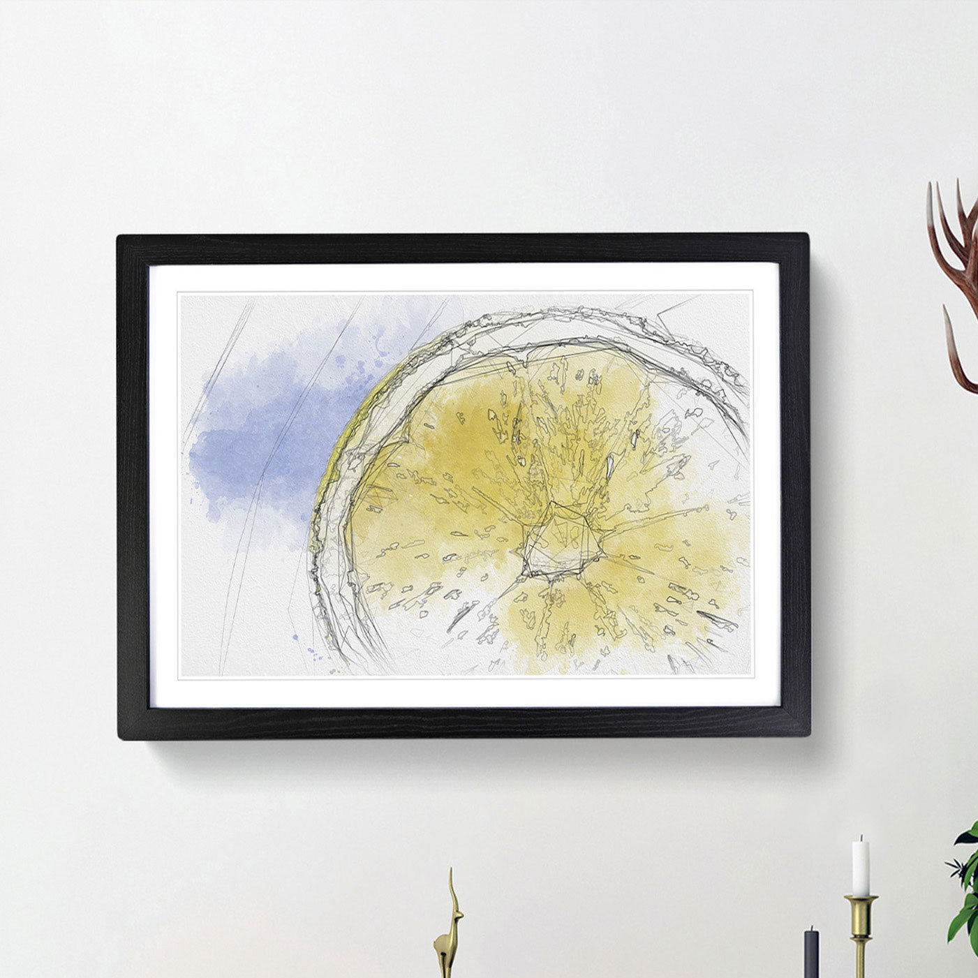 East Urban Home Lemon Slice - Picture Frame Graphic Art Print | Wayfair ...