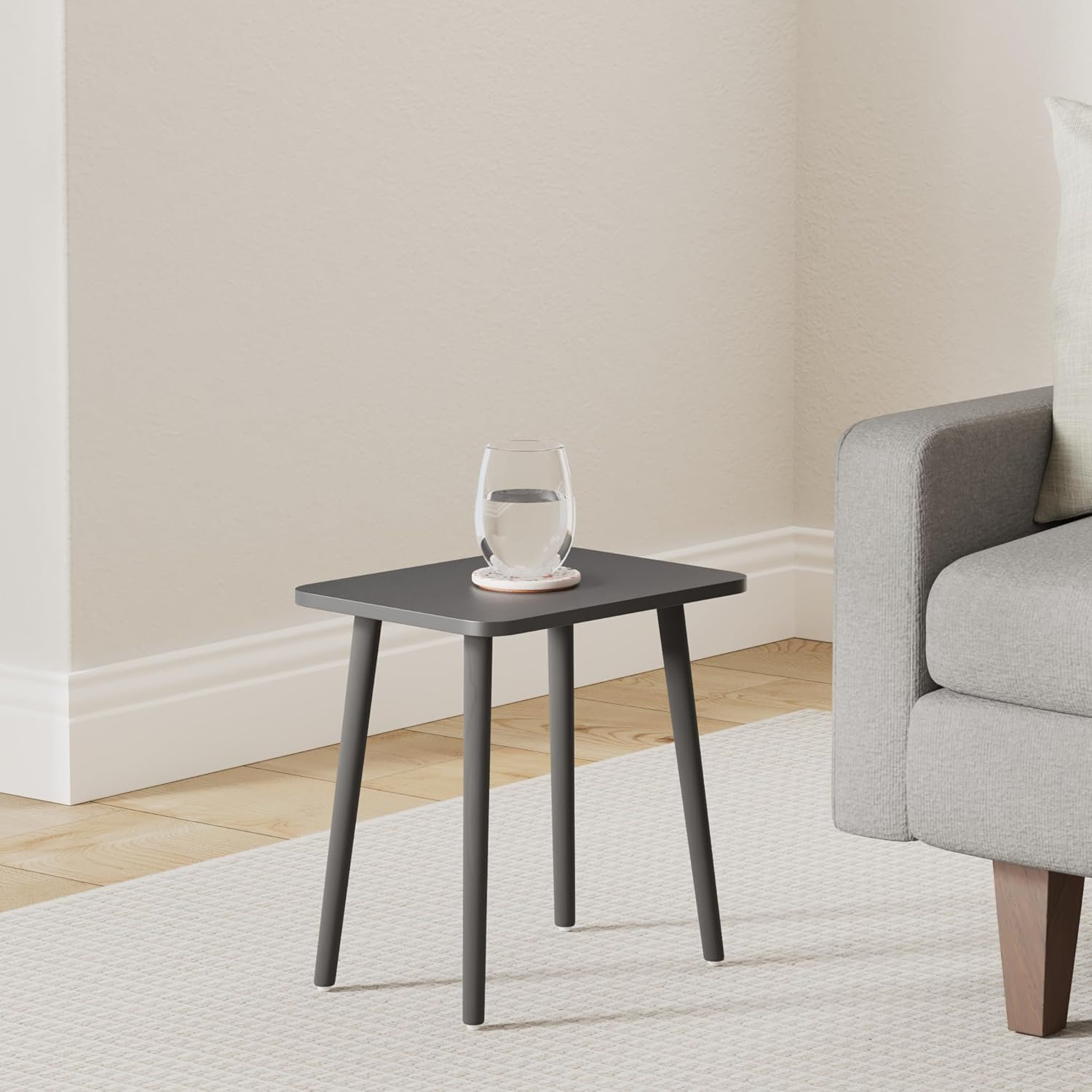 George Oliver Kirksey Modern Boho Side Table Set Of 2, Black End Tables ...