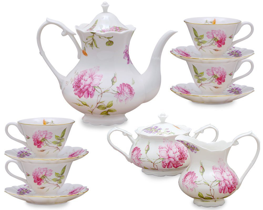Grace's Tea Ware Dahlia 11 Piece Porcelain Tea Set & Reviews | Wayfair