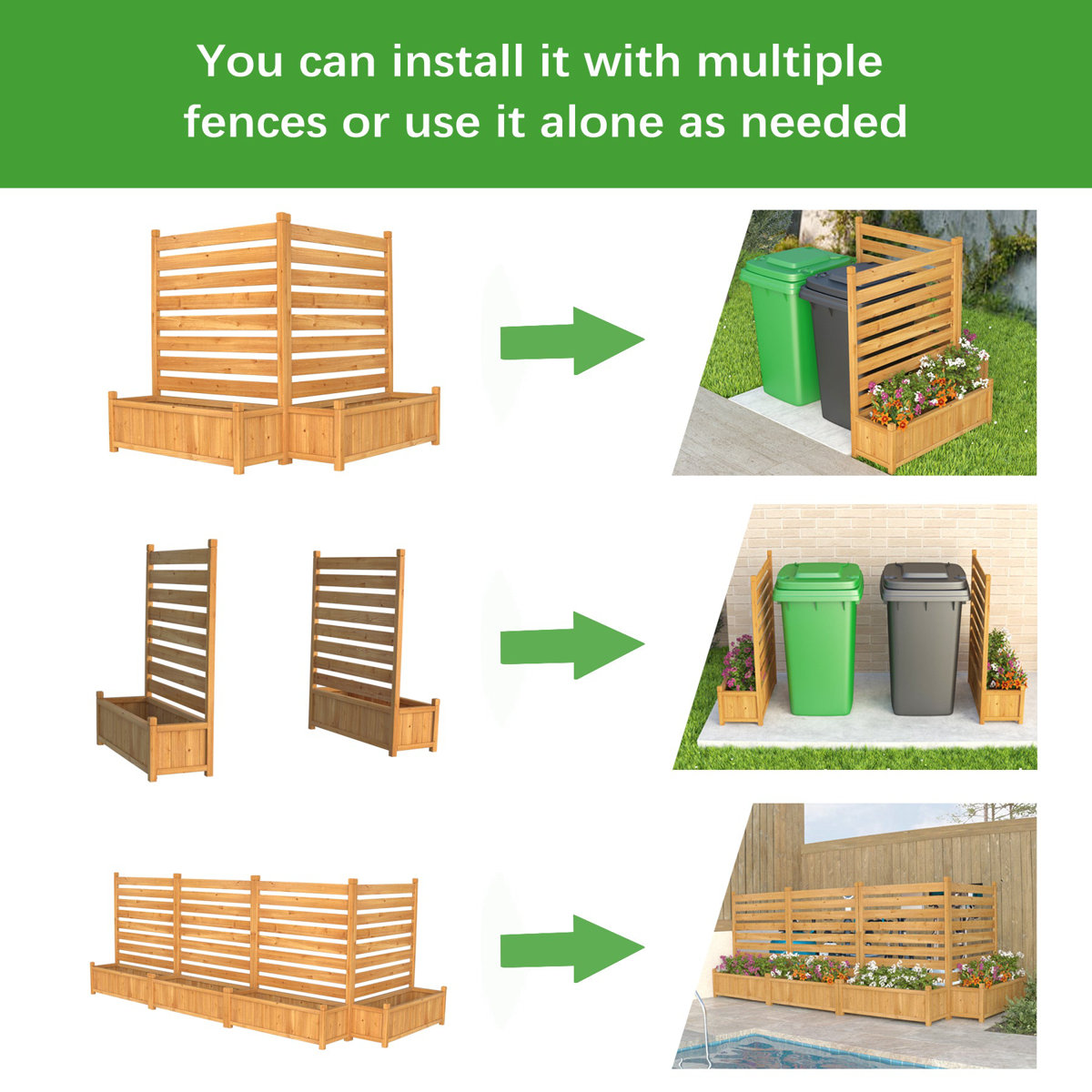 GDLF Privacy Screen for Trash Can & Reviews | Wayfair
