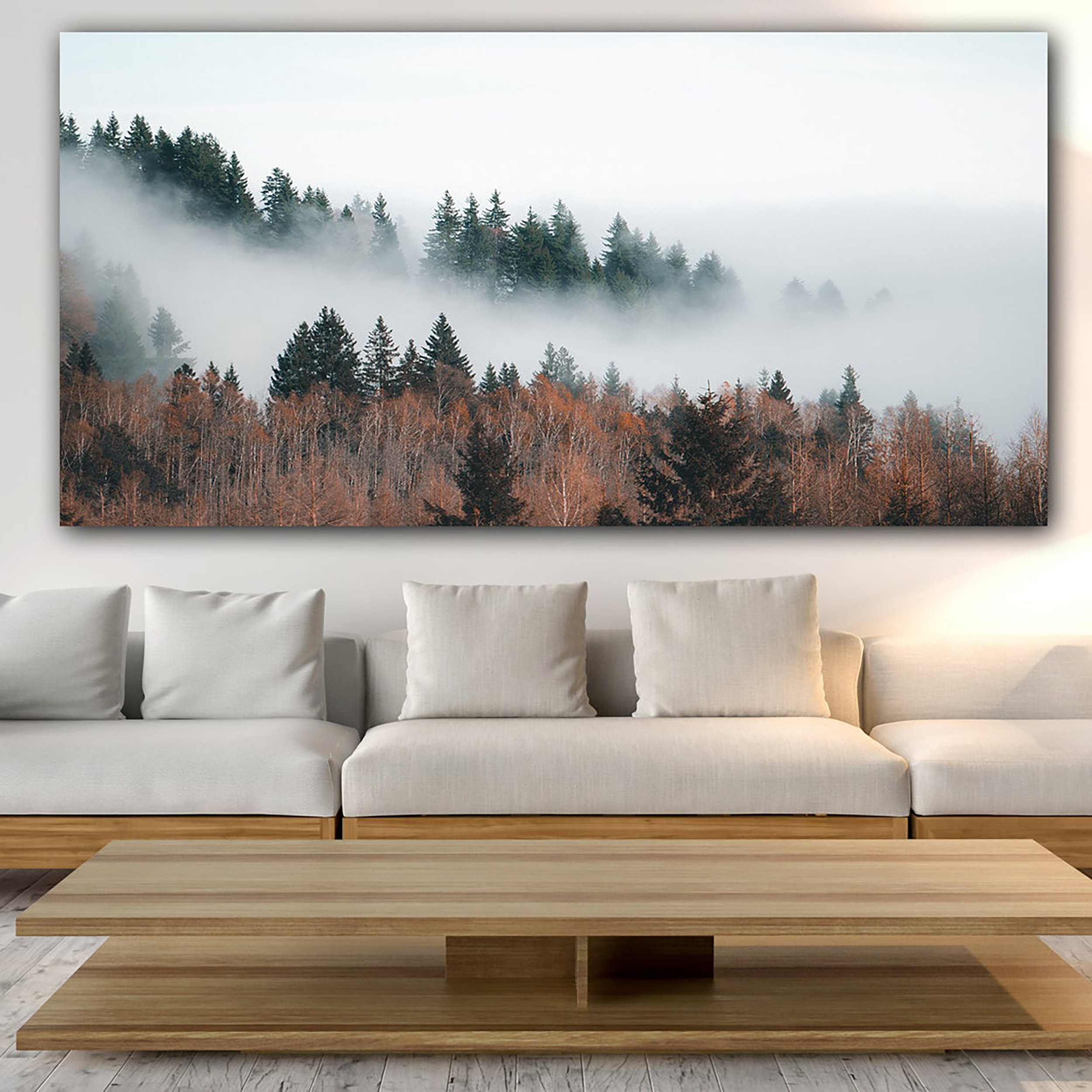 Loon Peak® Natural Landscape Canvas Print, Forest Mountain Canvas Wall ...