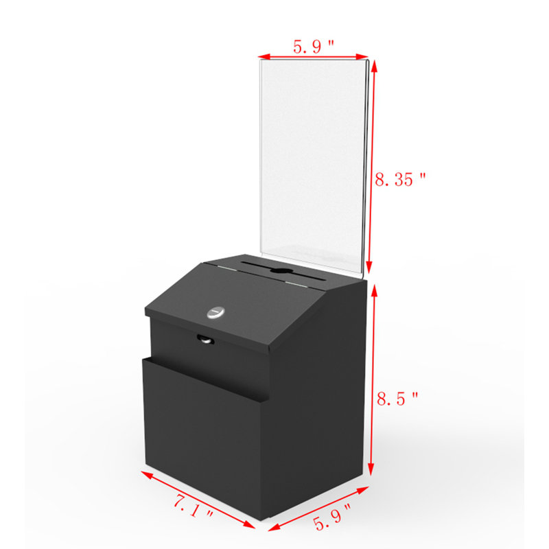 FixtureDisplays Metal Donation Suggestion Sign Holder Offering Charity ...