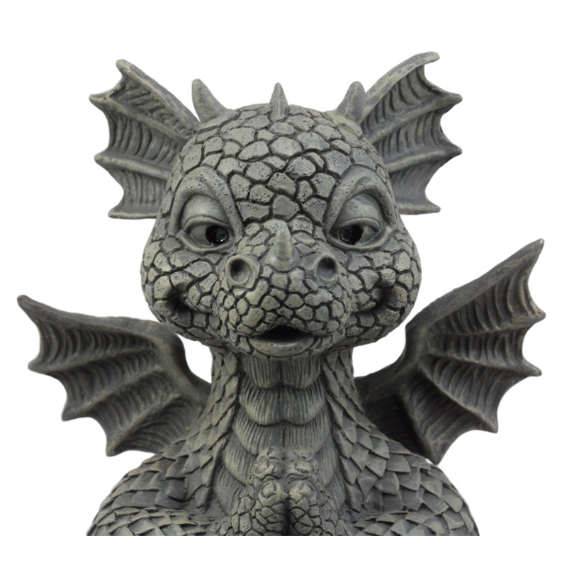 World Menagerie Williamsfield Zen Meditating Fiery Yoga Dragon Garden ...