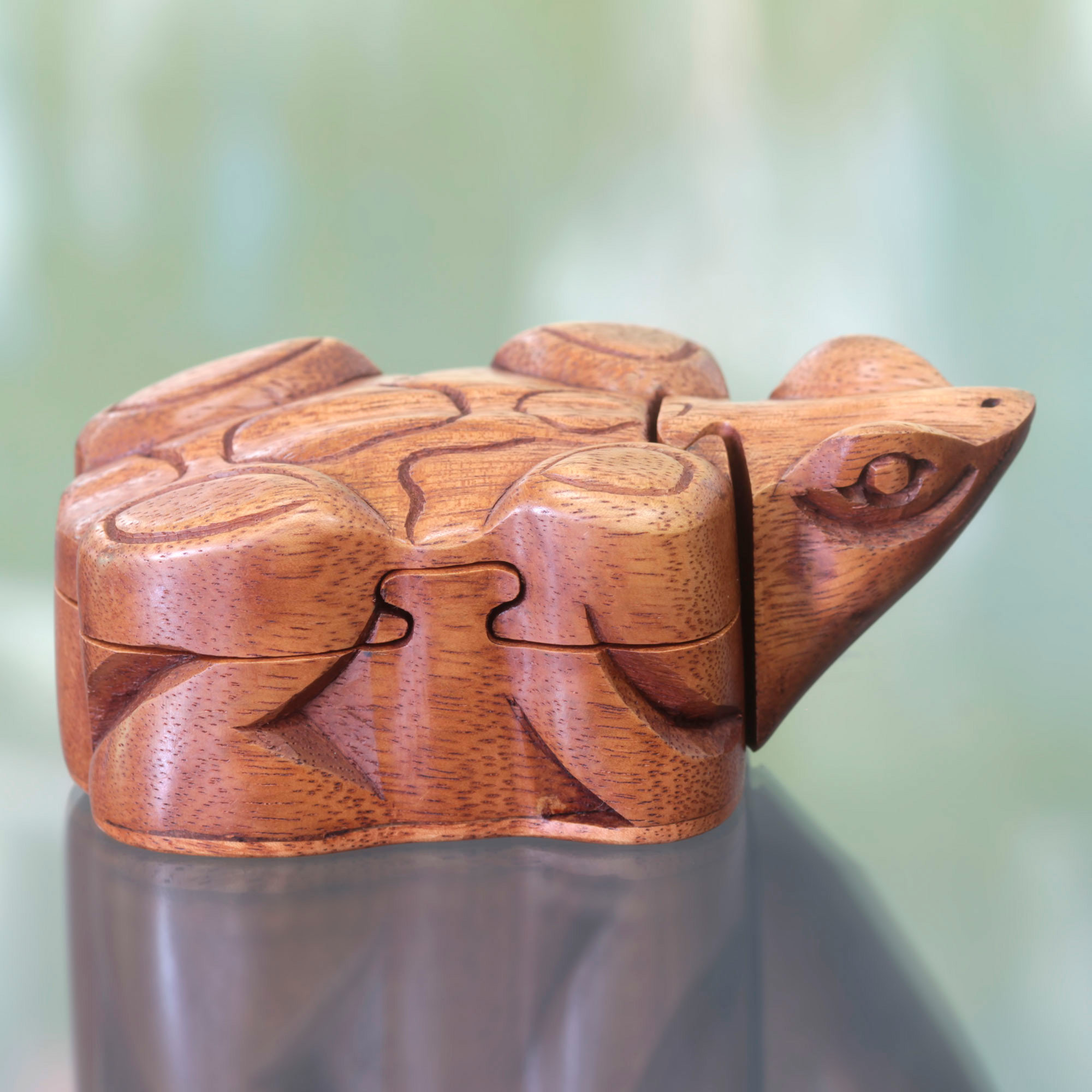 World Menagerie Capella Decorative Balinese Frog Wood Puzzle Box | Wayfair