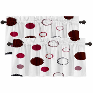 Dovecove Clear 52"W Polka Dots Pastel Chalk Brush Drawn Repeat Window ...