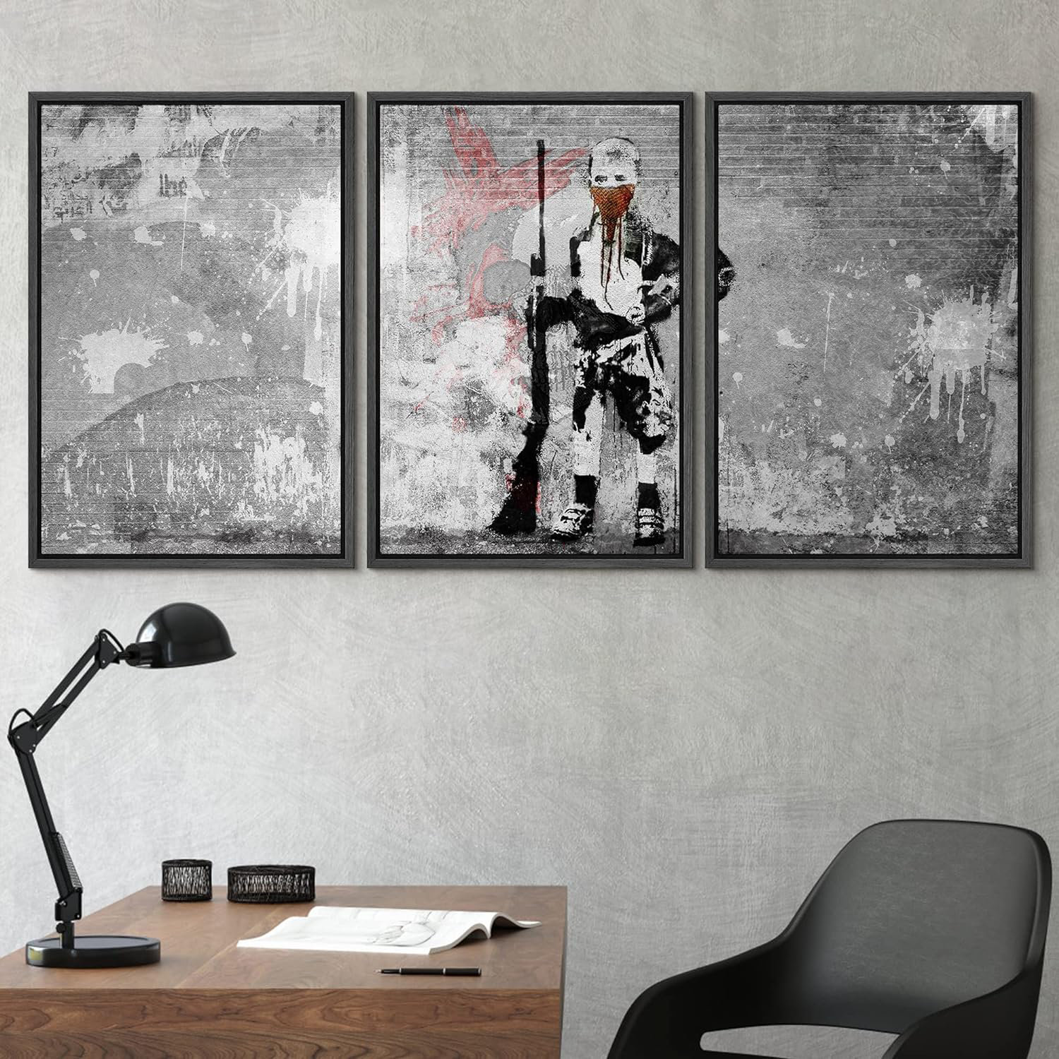 IDEA4WALL Spray Paint Banksy Soldier Sniper Graffiti & Street Art Comic ...