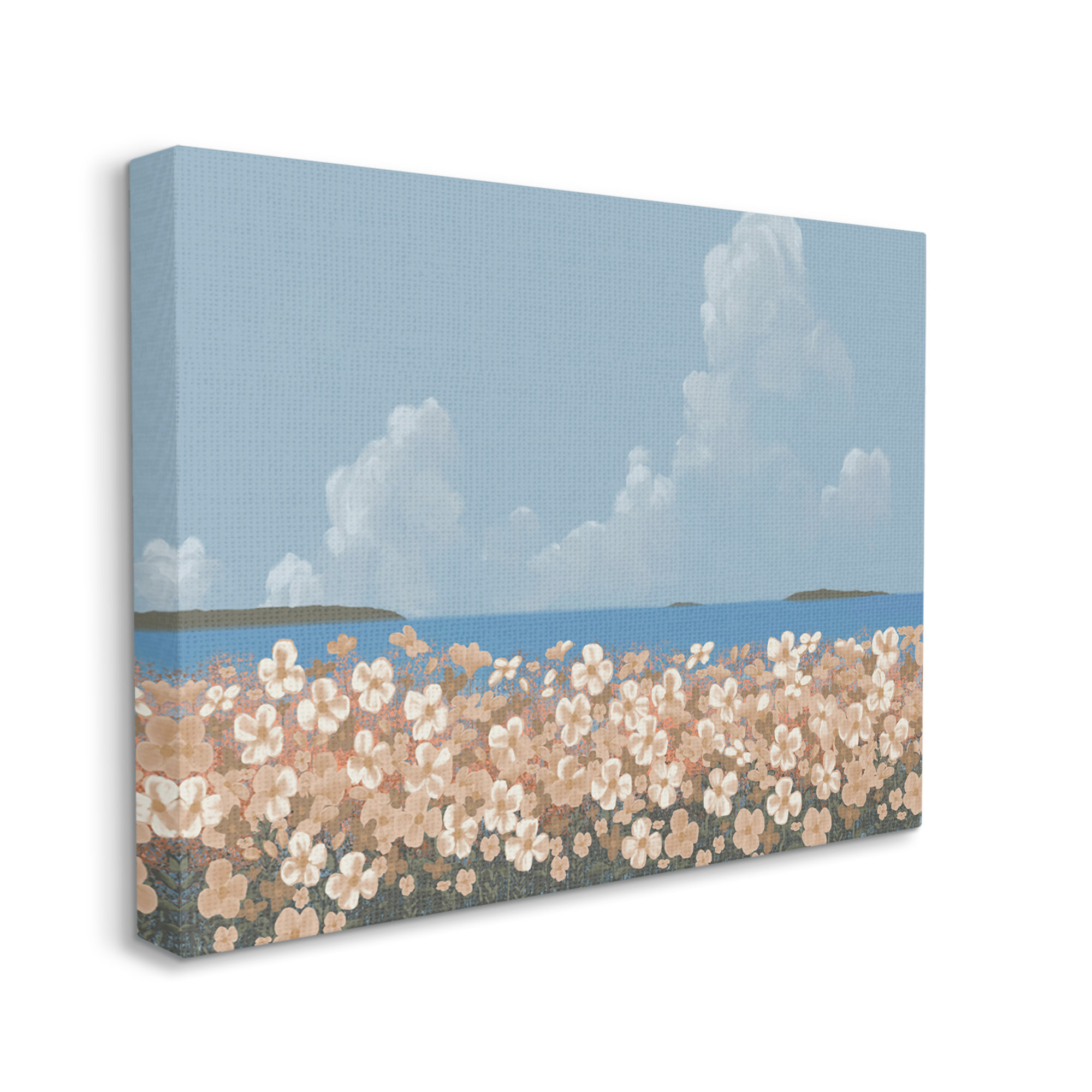 Stupell Industries Coastal Flower Meadow Canvas Wall Art Design by Rick ...