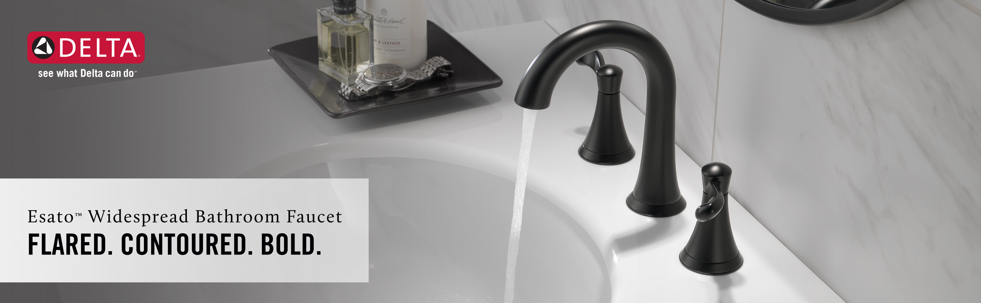 Delta Esato Widespread Bathroom Faucet 3 Hole, 2-handle Bathroom Sink ...